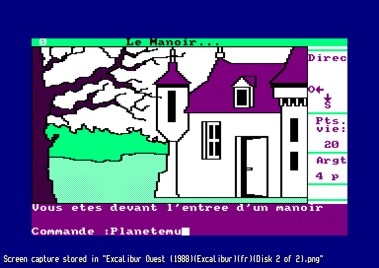 Excalibur Quest (1988)(Excalibur)(fr)(Disk 1 of 2) - ROMs Amstrad CPC ...